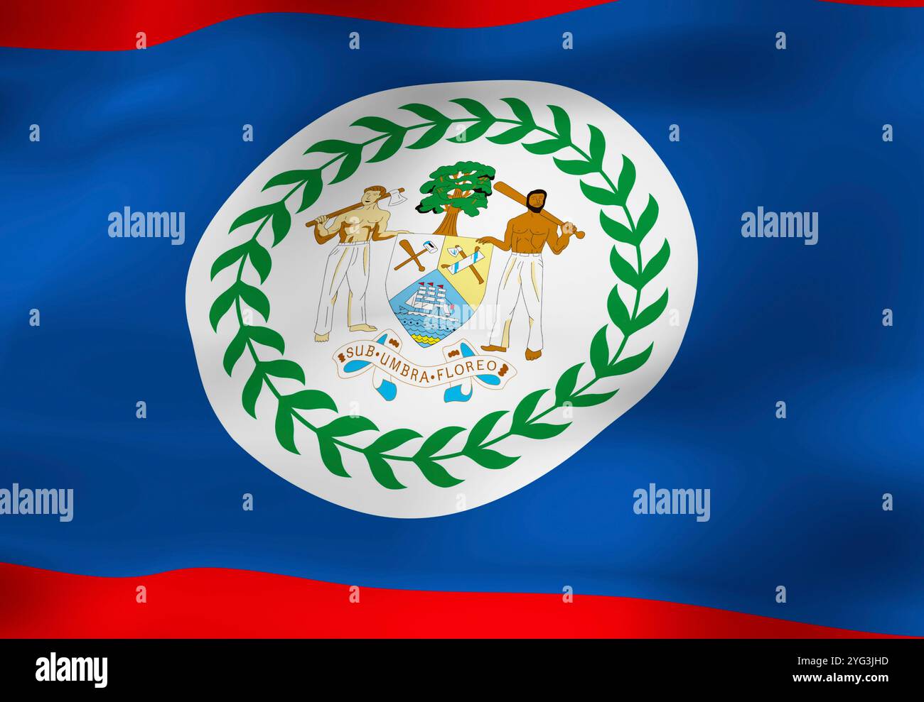 Flag of Belize Stock Photo - Alamy