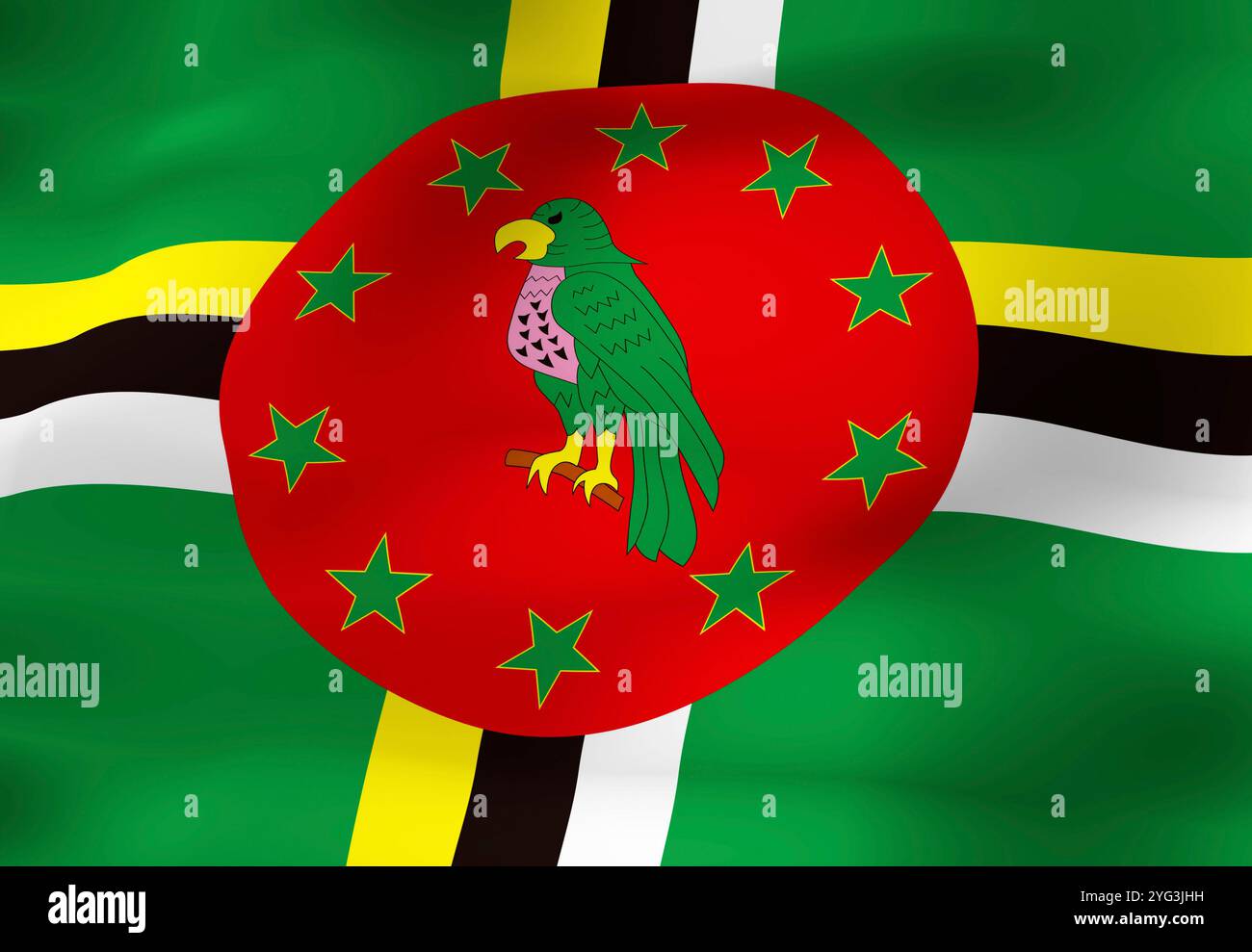 Flag of Dominica Stock Photo - Alamy
