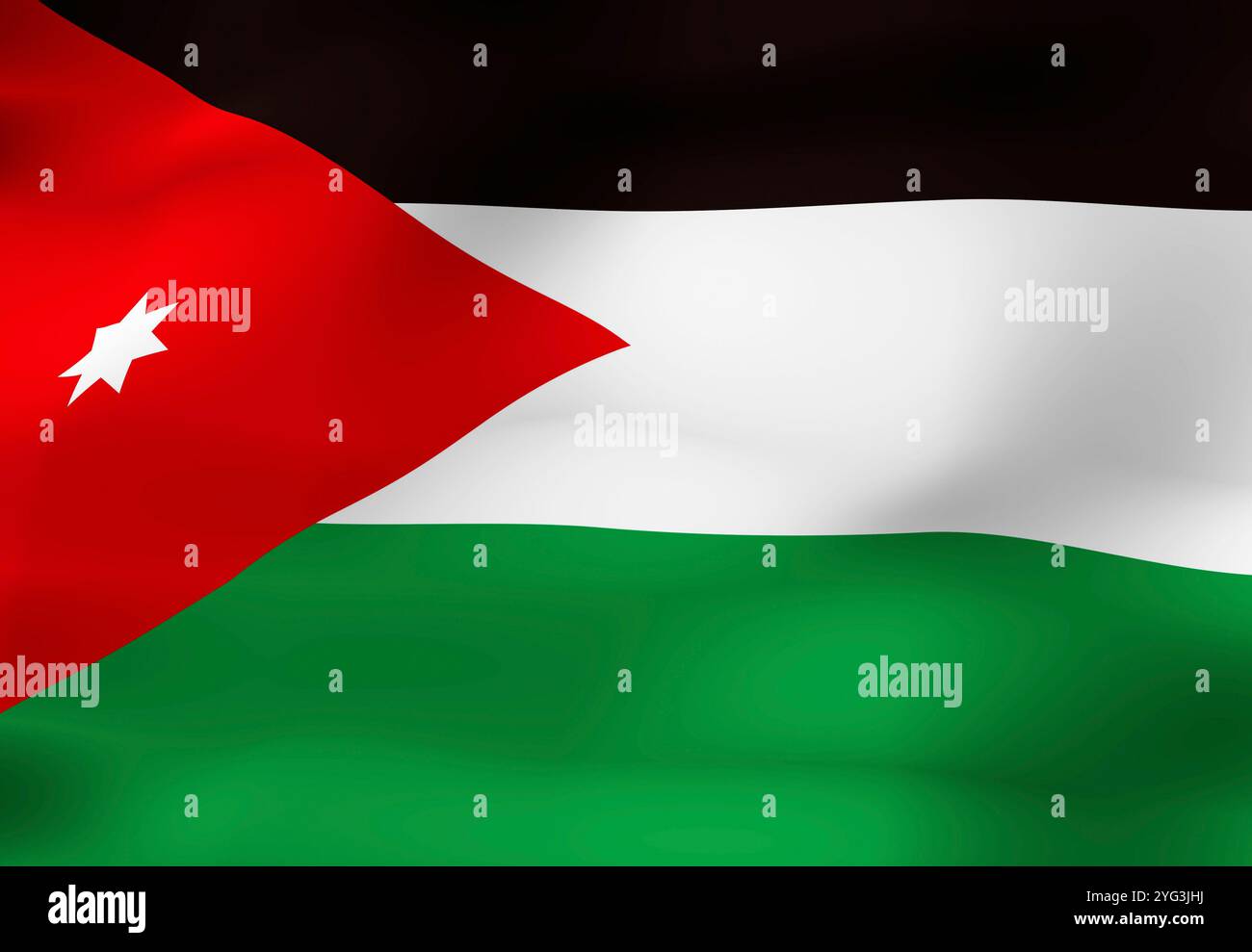 Flag of Jordan Stock Photo - Alamy