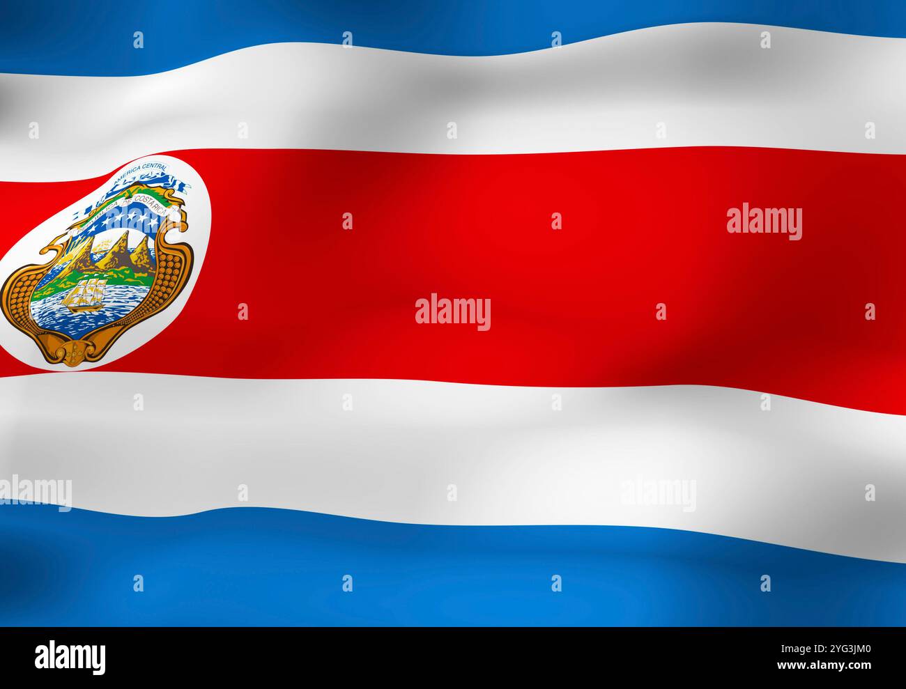 Costa Rican flag Stock Photo - Alamy