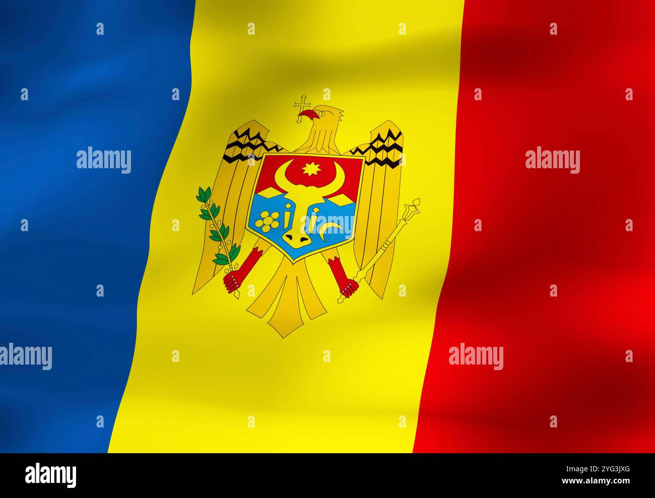 Flag of Moldova Stock Photo - Alamy
