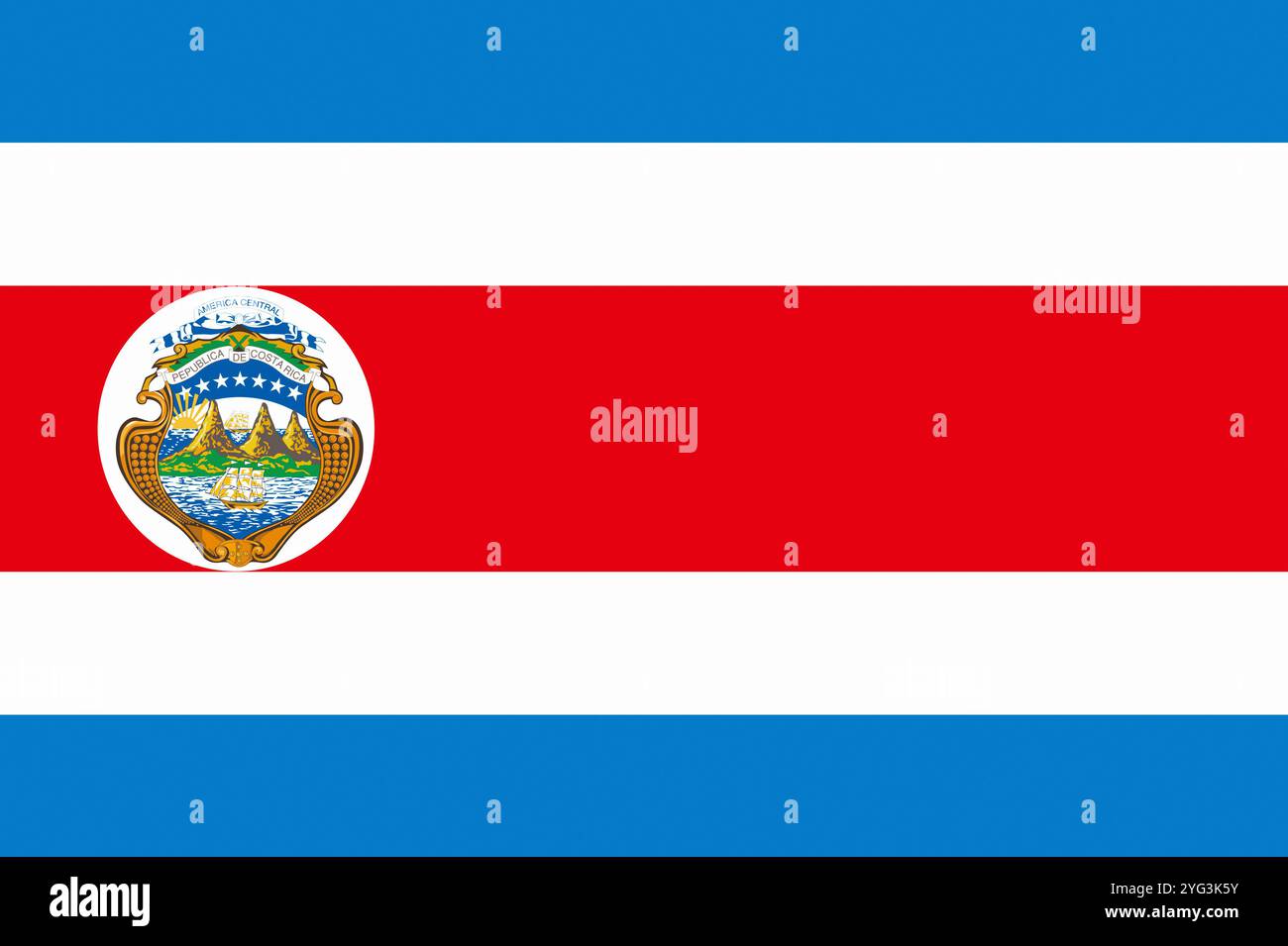 Costa Rican flag Stock Photo - Alamy