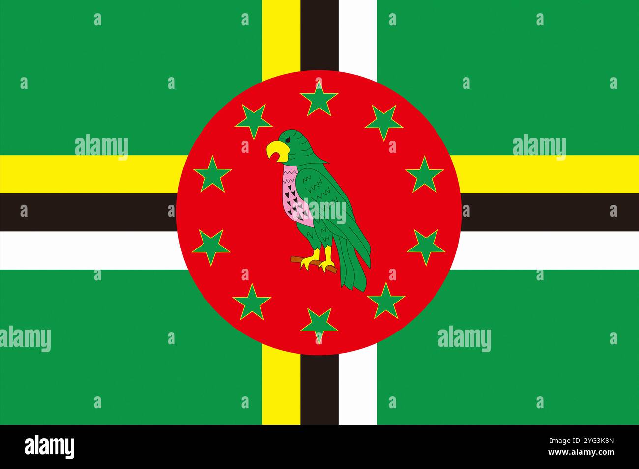 Flag of Dominica Stock Photo - Alamy