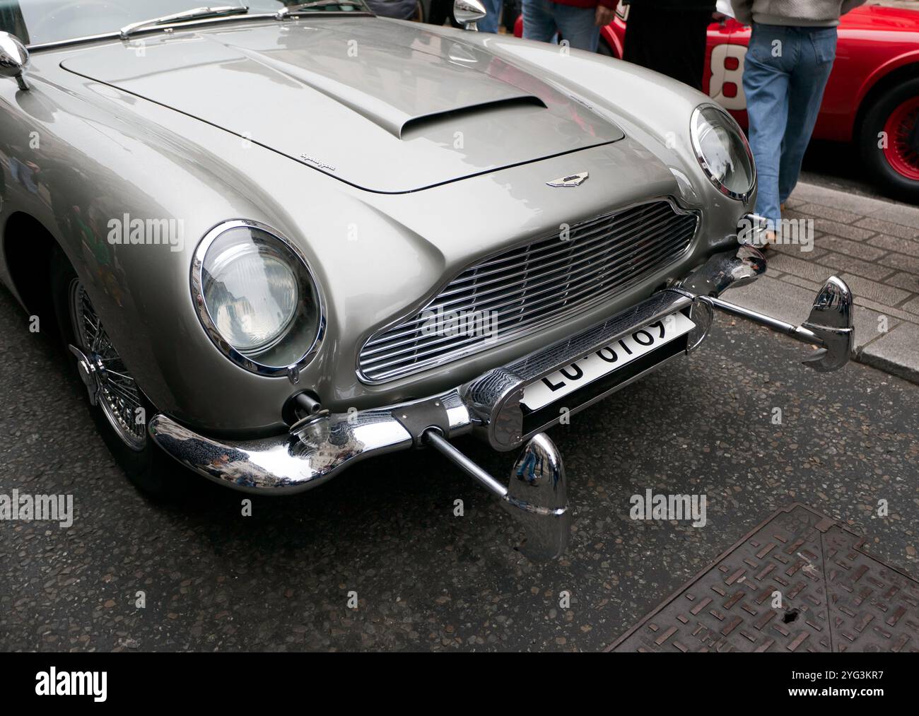 Front view of the Aston Martin DB5, used to promote the film ...