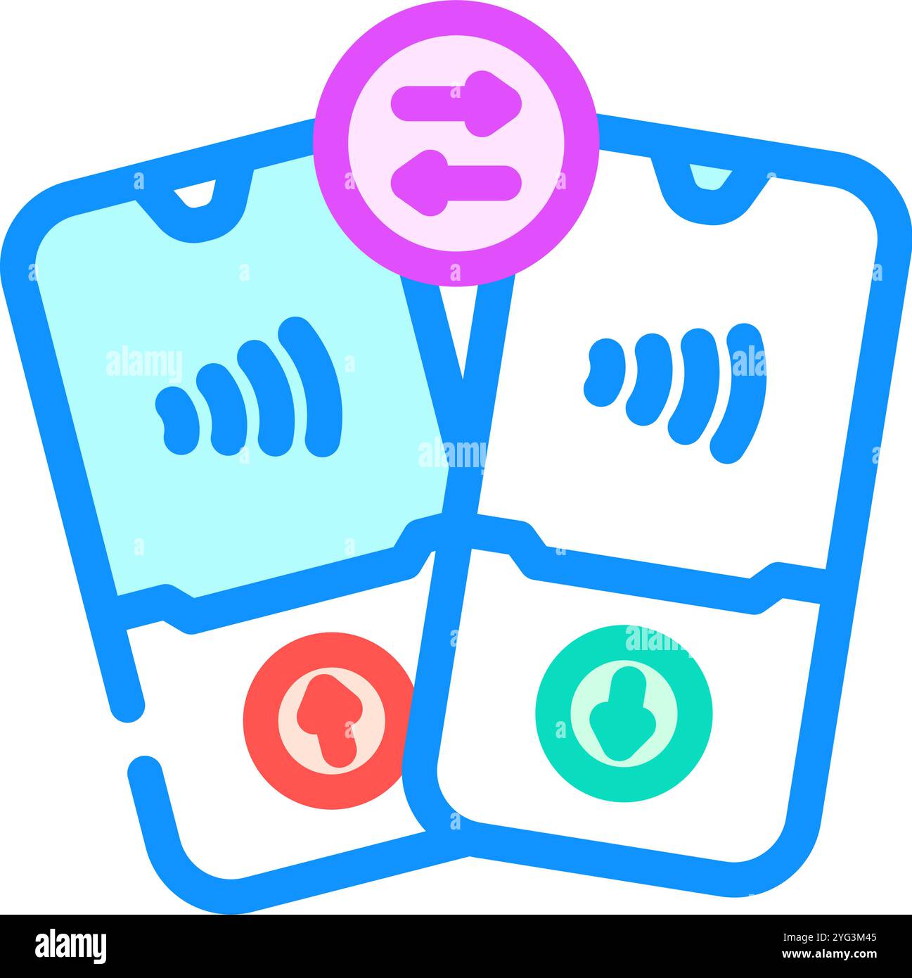 nfc transfer technology color icon vector illustration Stock Vector ...
