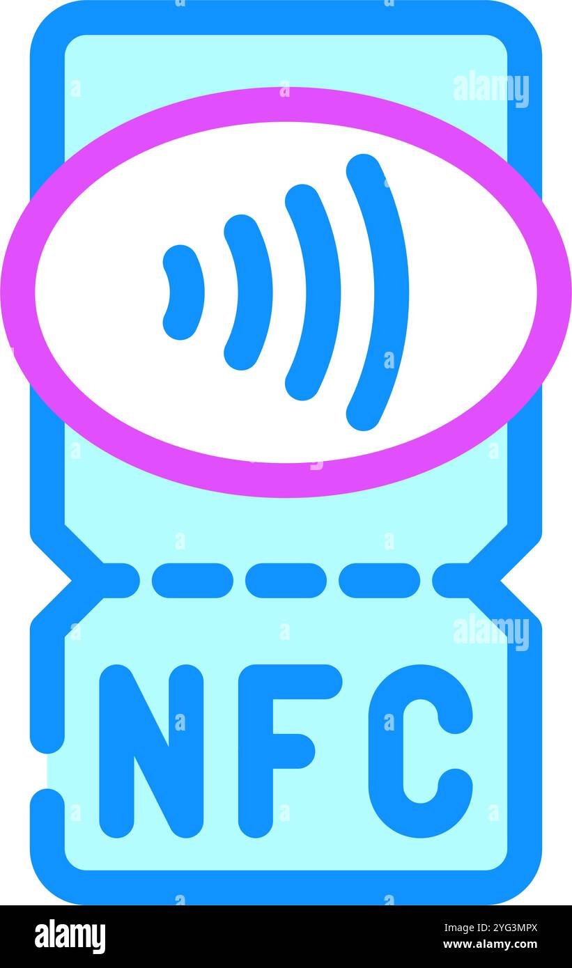 nfc symbol technology color icon vector illustration Stock Vector Image ...