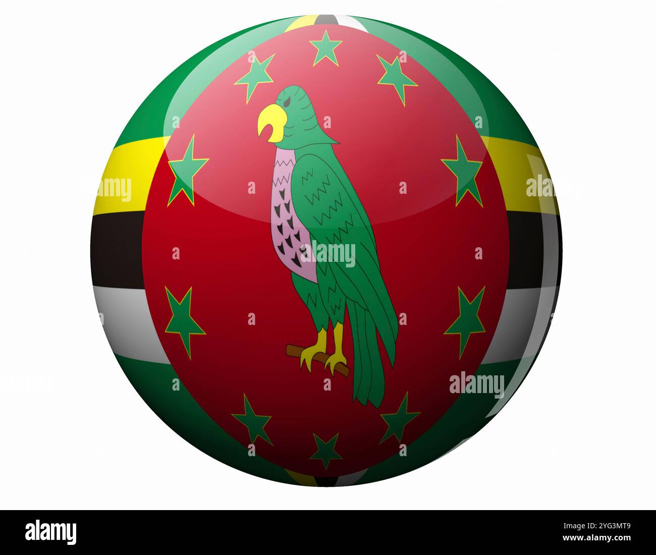 Flag of Dominica Stock Photo - Alamy