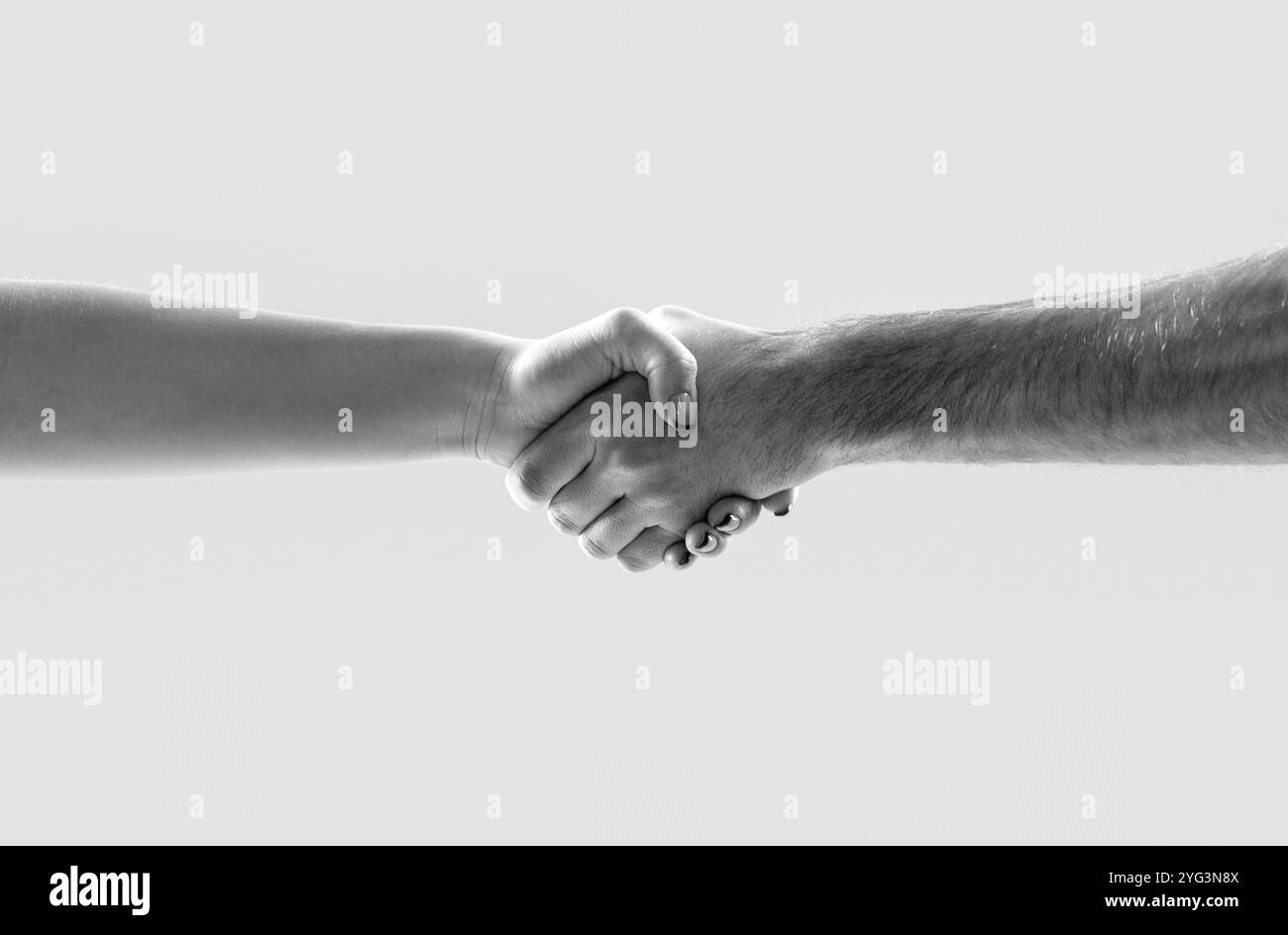 A closeup of a friendly handshake between two men Stock Photo - Alamy