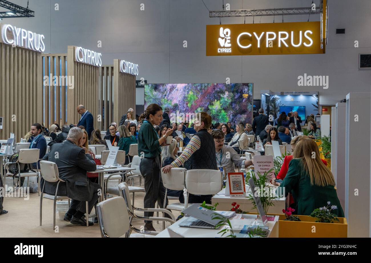 Exhibitors and visitors to the Cyprus stand World Travel Market 2024 at ...