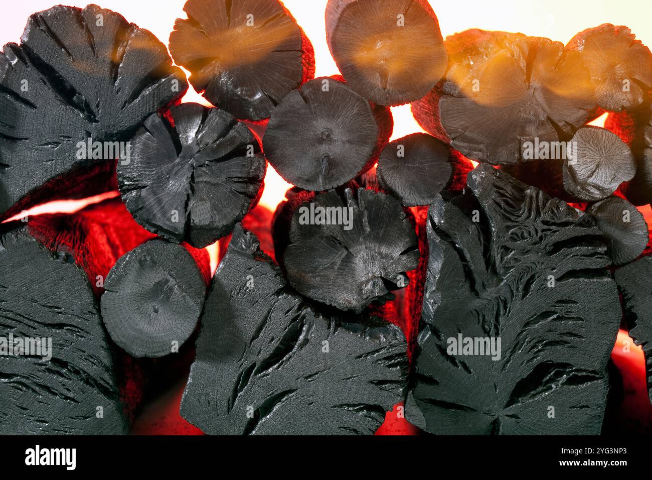 Binchotan ignition scene Stock Photo - Alamy