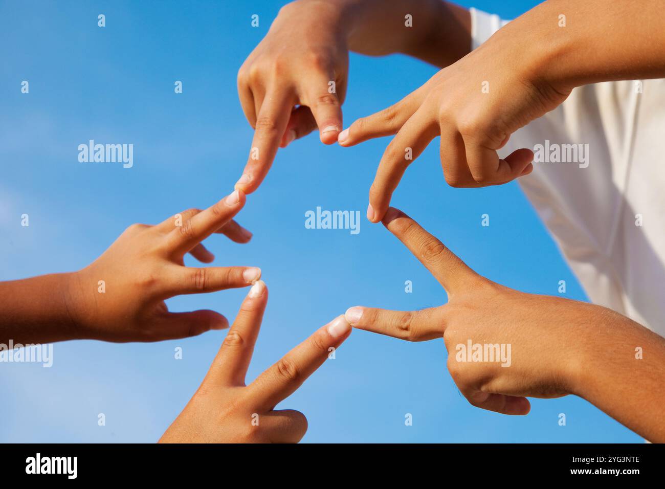 Star shape made by a child's fingertips Stock Photo - Alamy