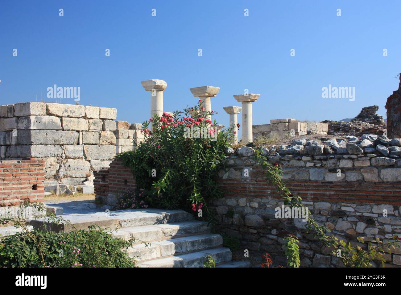 Fragments of the St. John's Church Ephesus, Türkiye Stock Photo - Alamy
