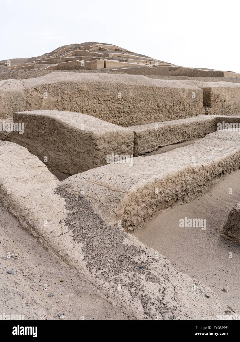 Adobe pyramids at Cahuachi, Cahuachi ceremonial center, Nazca, Peru ...