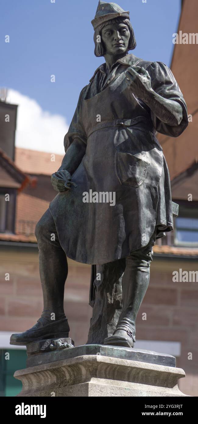 Sculpture by Peter-Henlein, inventor of the pocket watch, fountain ...