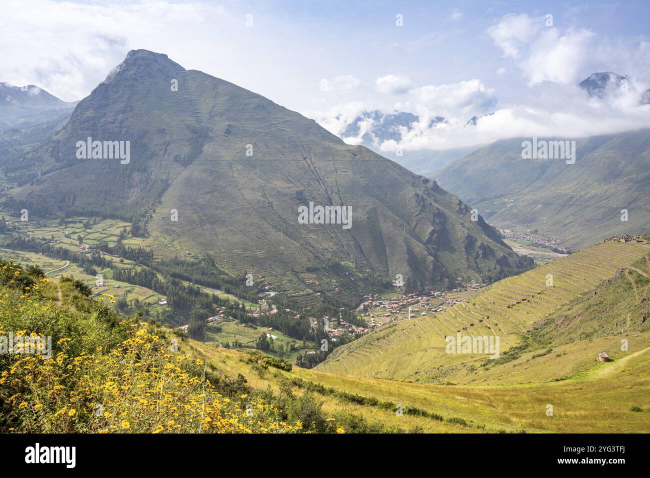 Inca complex at Pisac, Sacred Valley of the Incas, Cusco, Peru, South ...