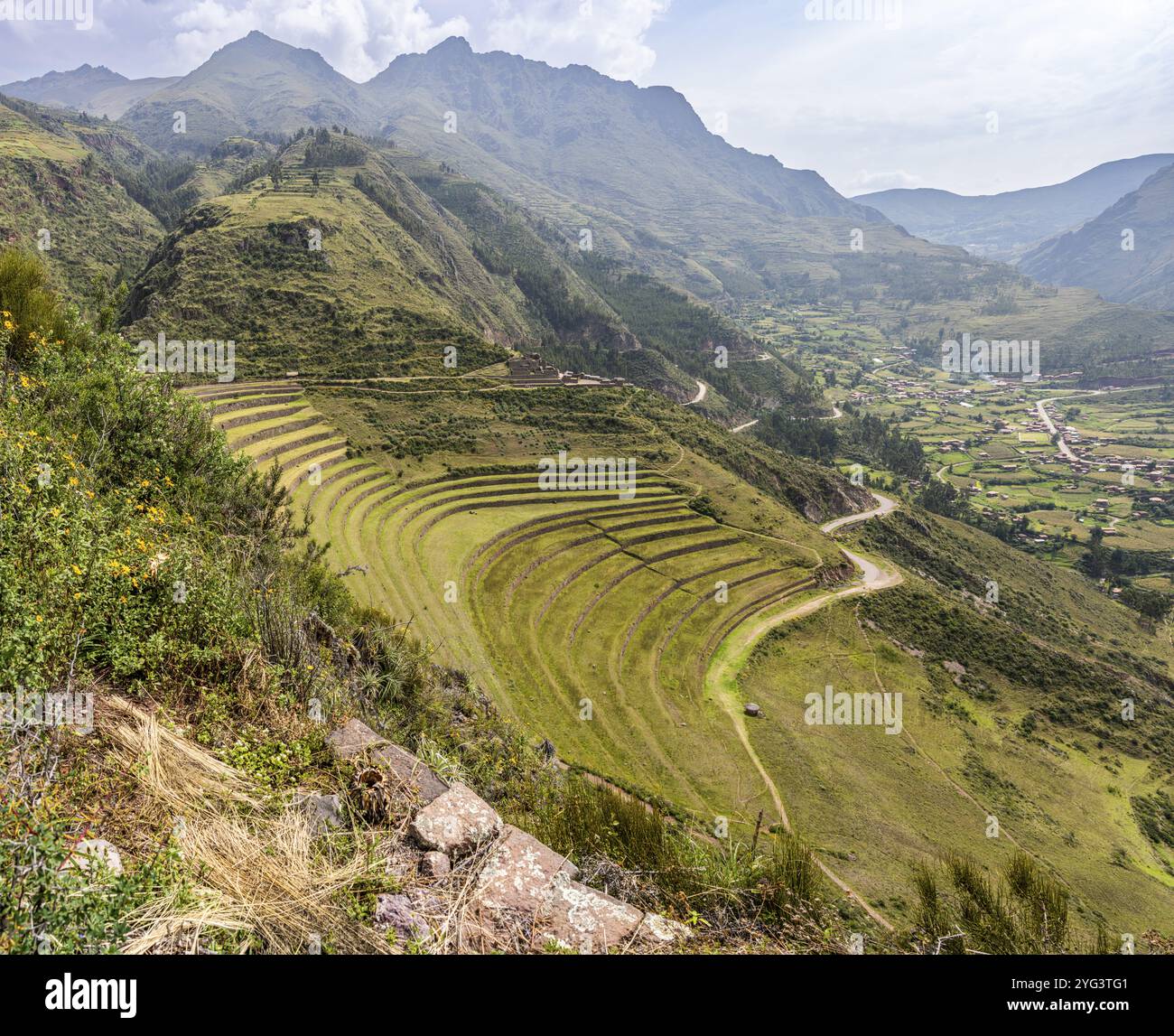 Inca complex at Pisac, Sacred Valley of the Incas, Cusco, Peru, South ...