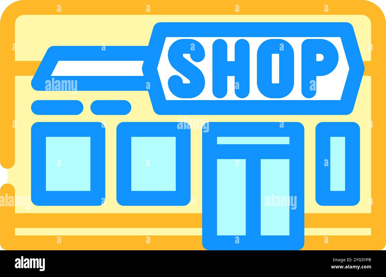 convenience store color icon vector illustration Stock Vector Image ...