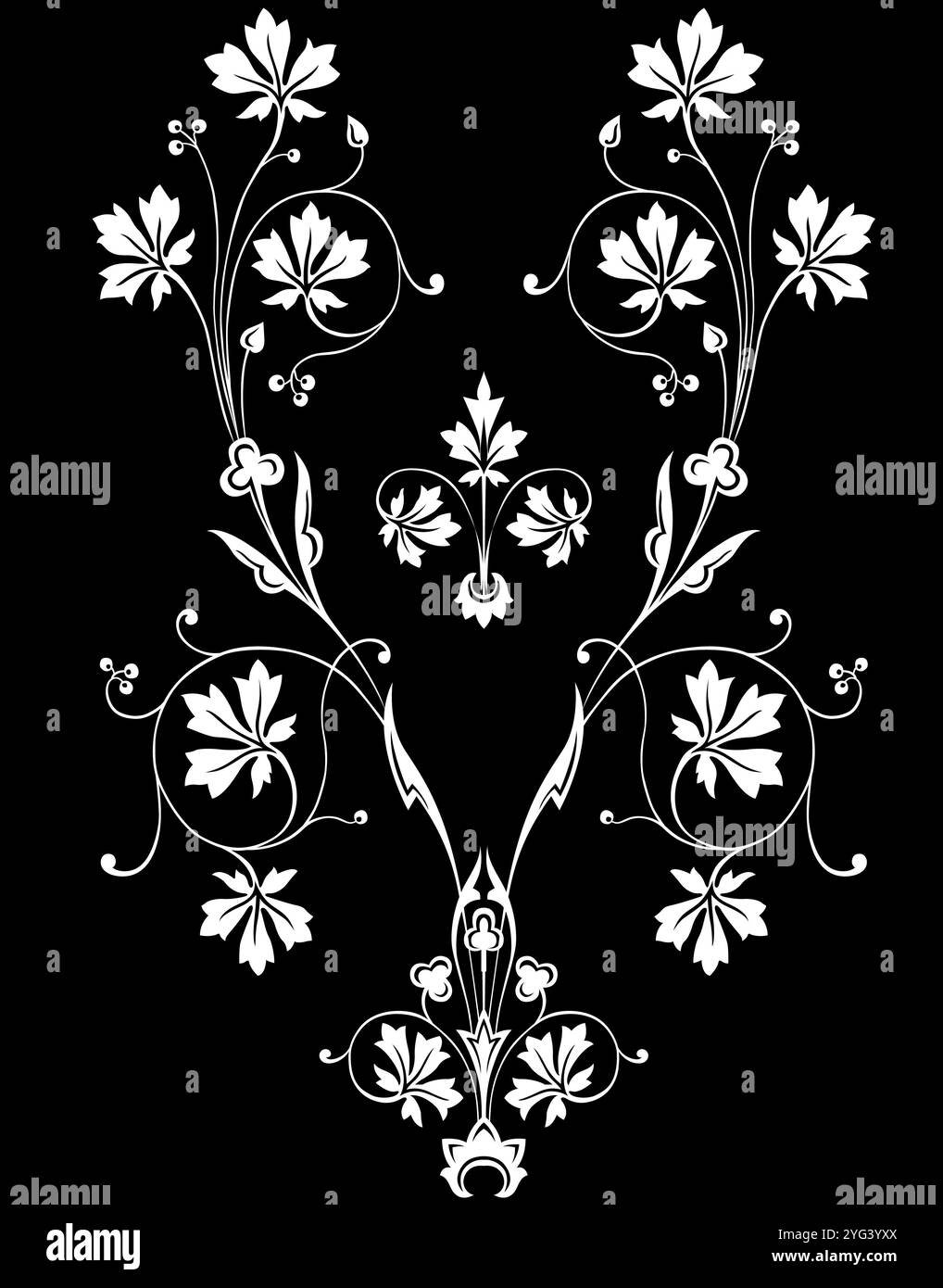 Floral texture design Black and White Stock Photos & Images - Alamy