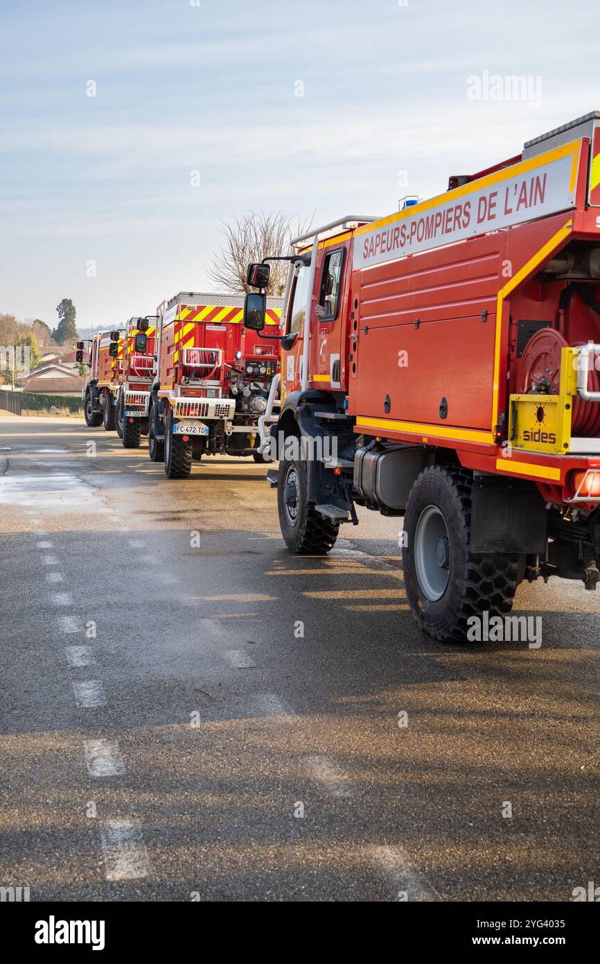 Training of firefighters from the Ain department at Ceyzériat station ...