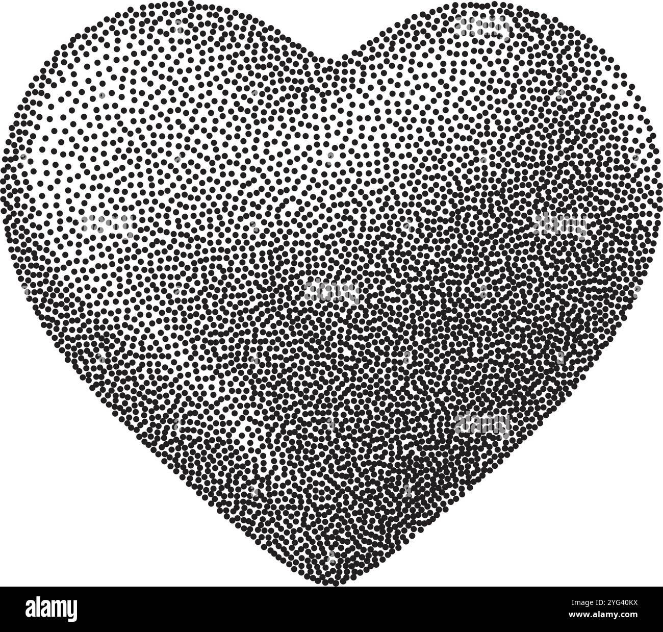 Stippling dotted heart shape for trendy y2k Valentine's day retro ...
