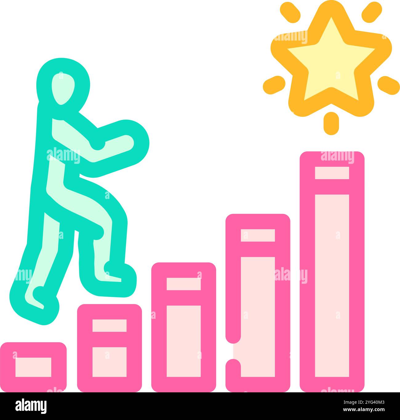 ambition success life color icon vector illustration Stock Vector Image ...