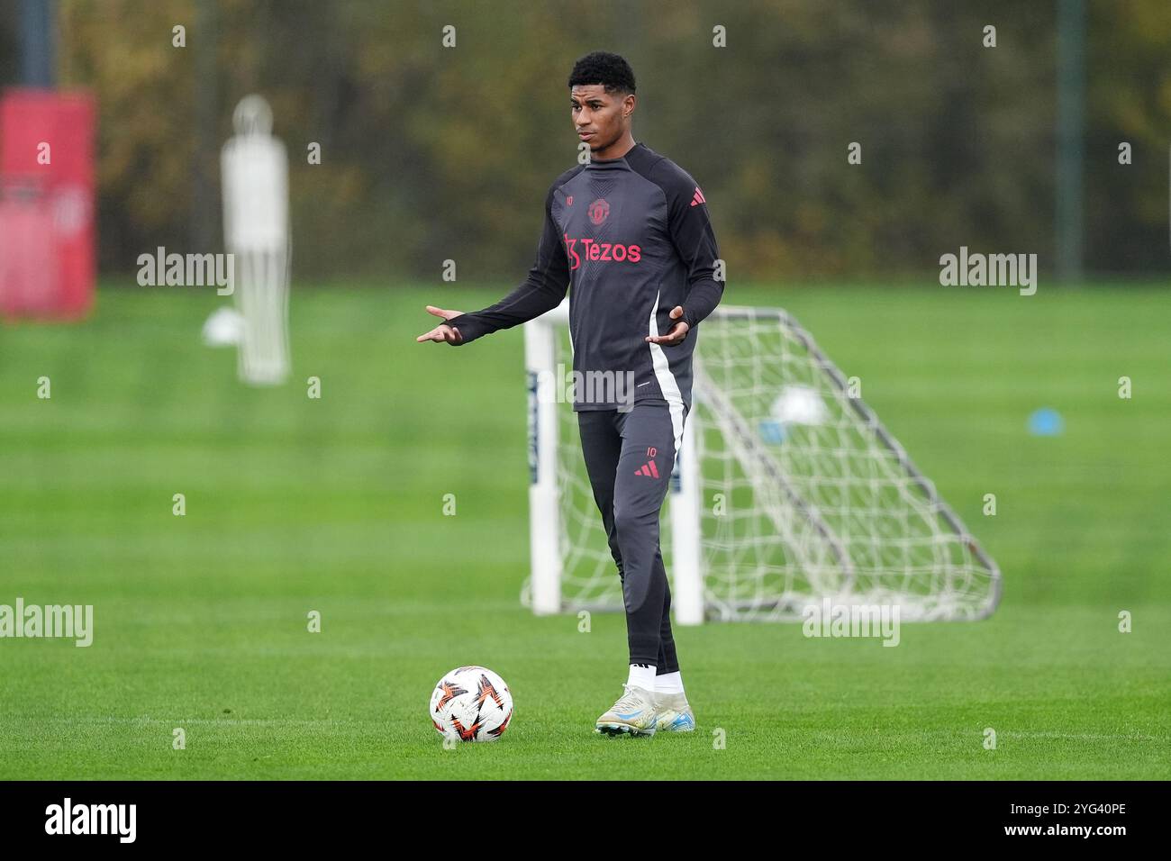 Manchester United's Marcus Rashford during a training session at ...