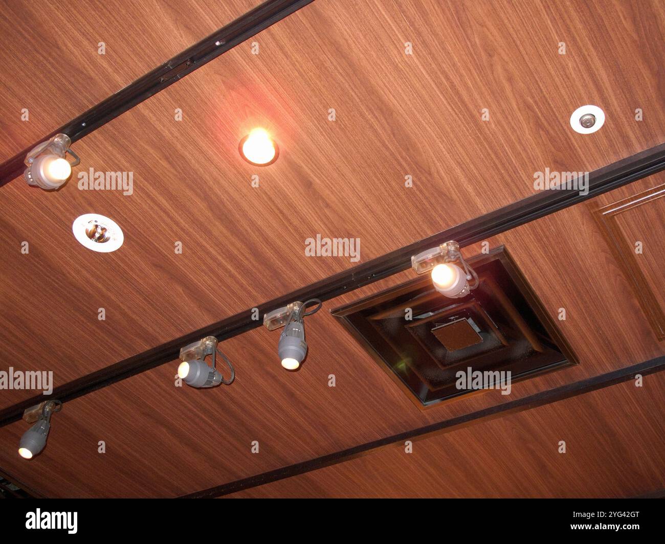 Ceiling spotlights and vents Stock Photo - Alamy