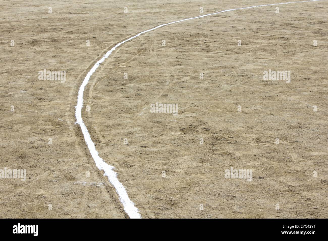 White lines on the curve of the ground at a sports day Stock Photo - Alamy