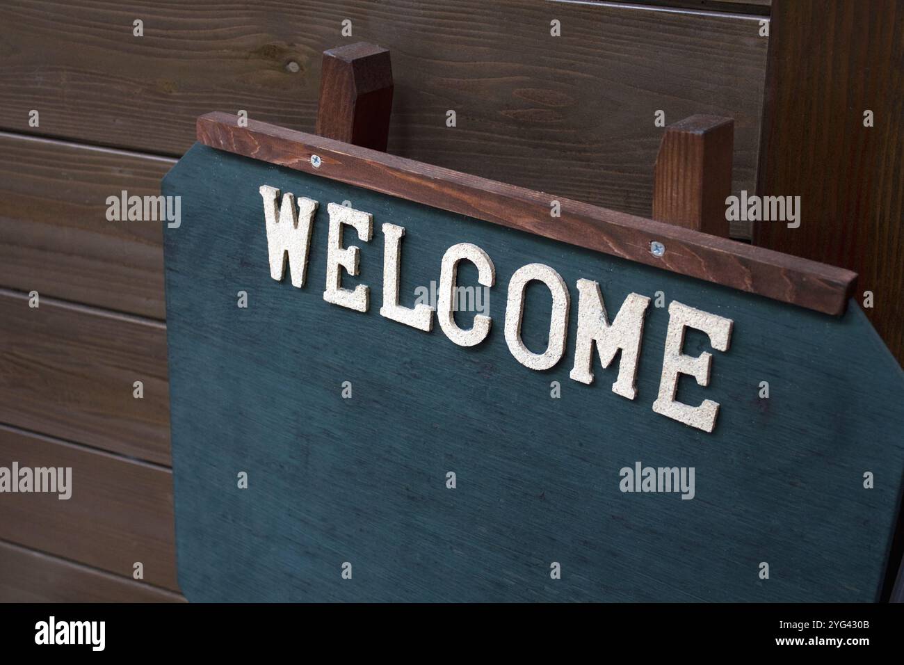 WELCOME information board Stock Photo - Alamy