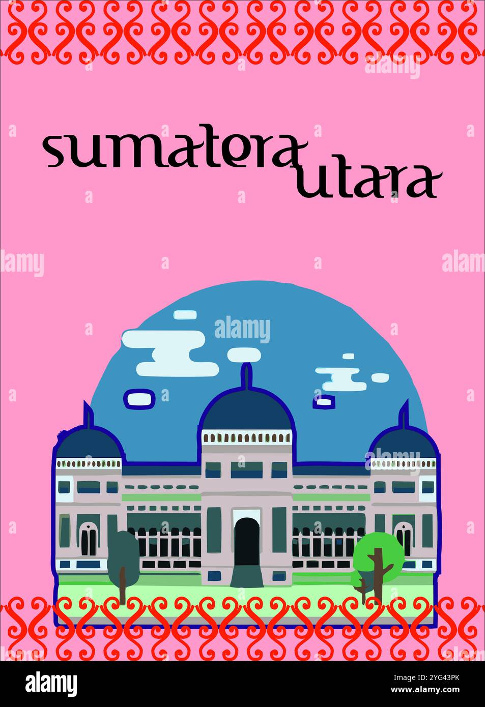 Iconic building of indonesia provinces Stock Photo - Alamy