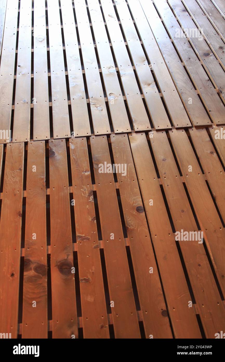 Wooden slatted floor Stock Photo - Alamy