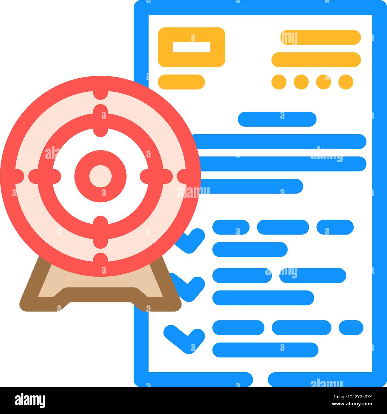 goal setting success life color icon vector illustration Stock Vector ...