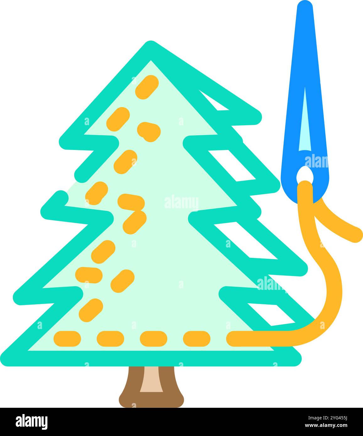 diy holiday decorations color icon vector illustration Stock Vector ...