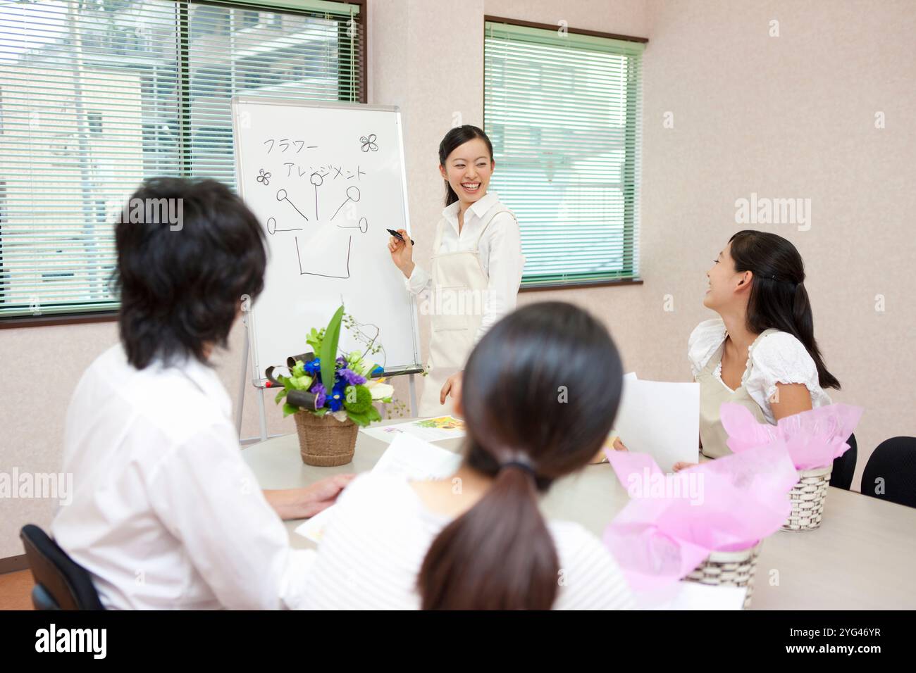 Flower Arrangement Classes Stock Photo - Alamy
