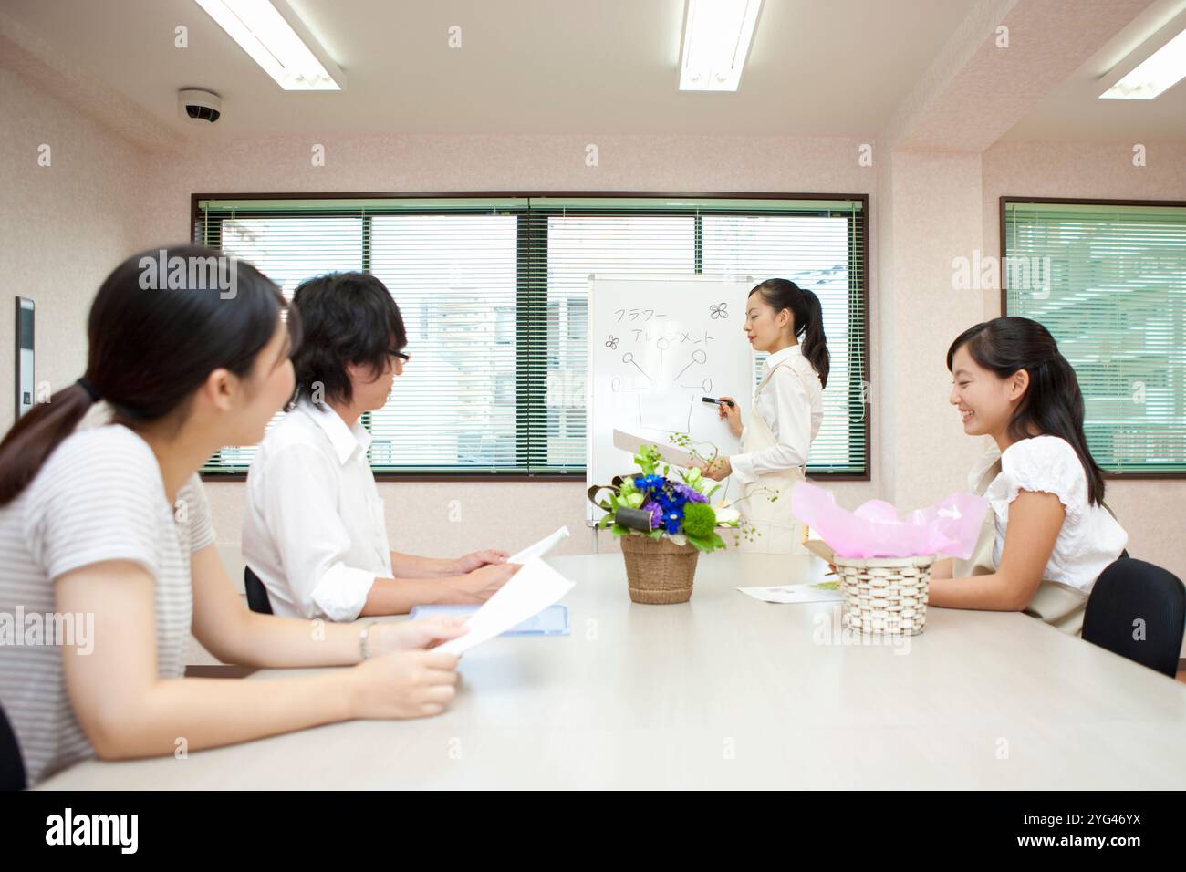 Flower Arrangement Classes Stock Photo - Alamy