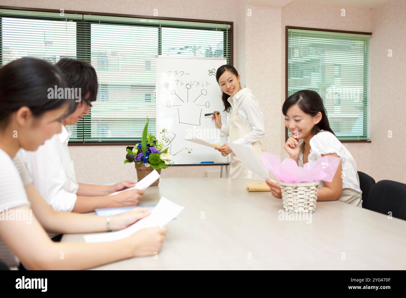 Flower Arrangement Classes Stock Photo - Alamy
