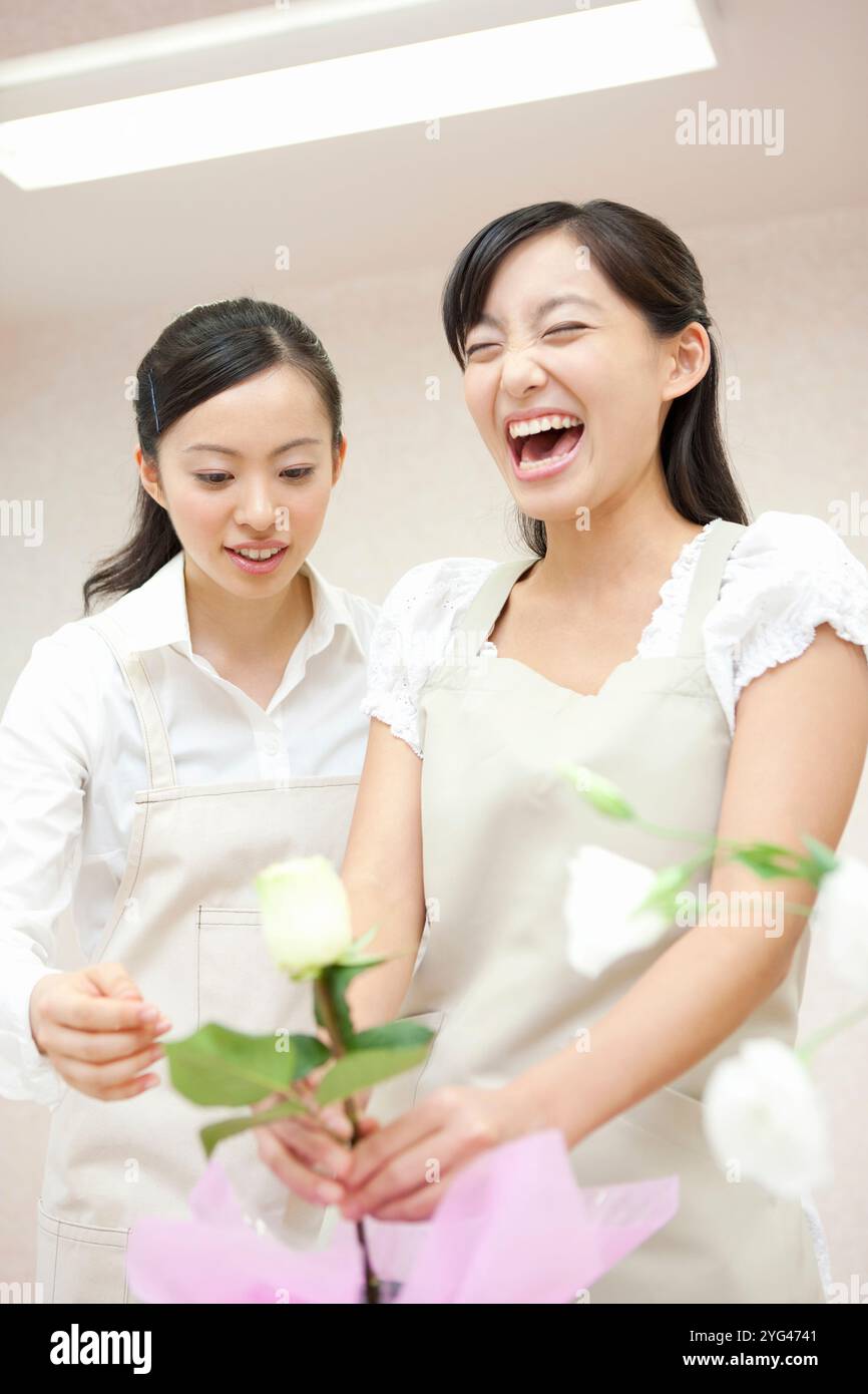 Flower Arrangement Classes Stock Photo - Alamy