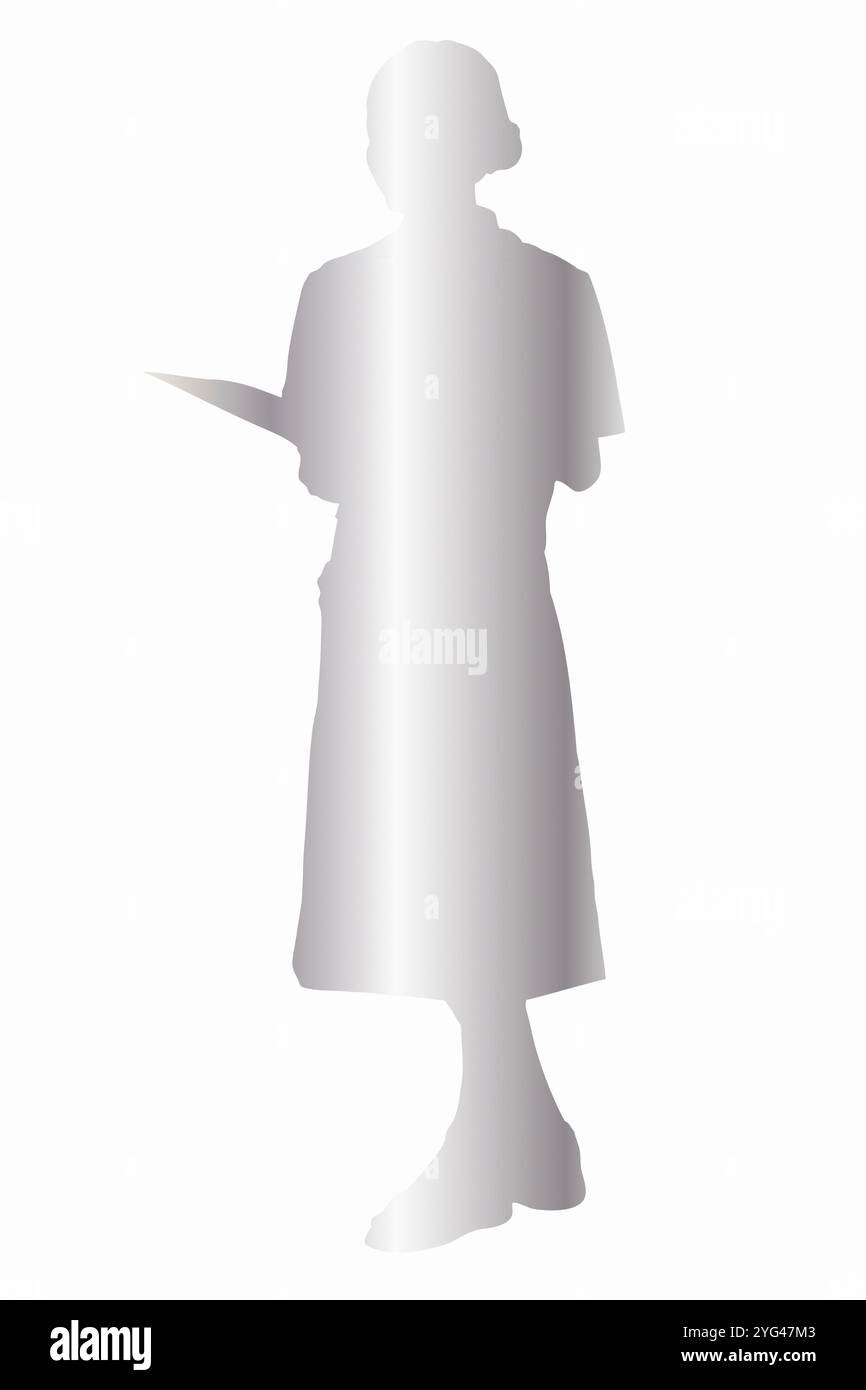 Silhouette nurse Cut Out Stock Images & Pictures - Alamy