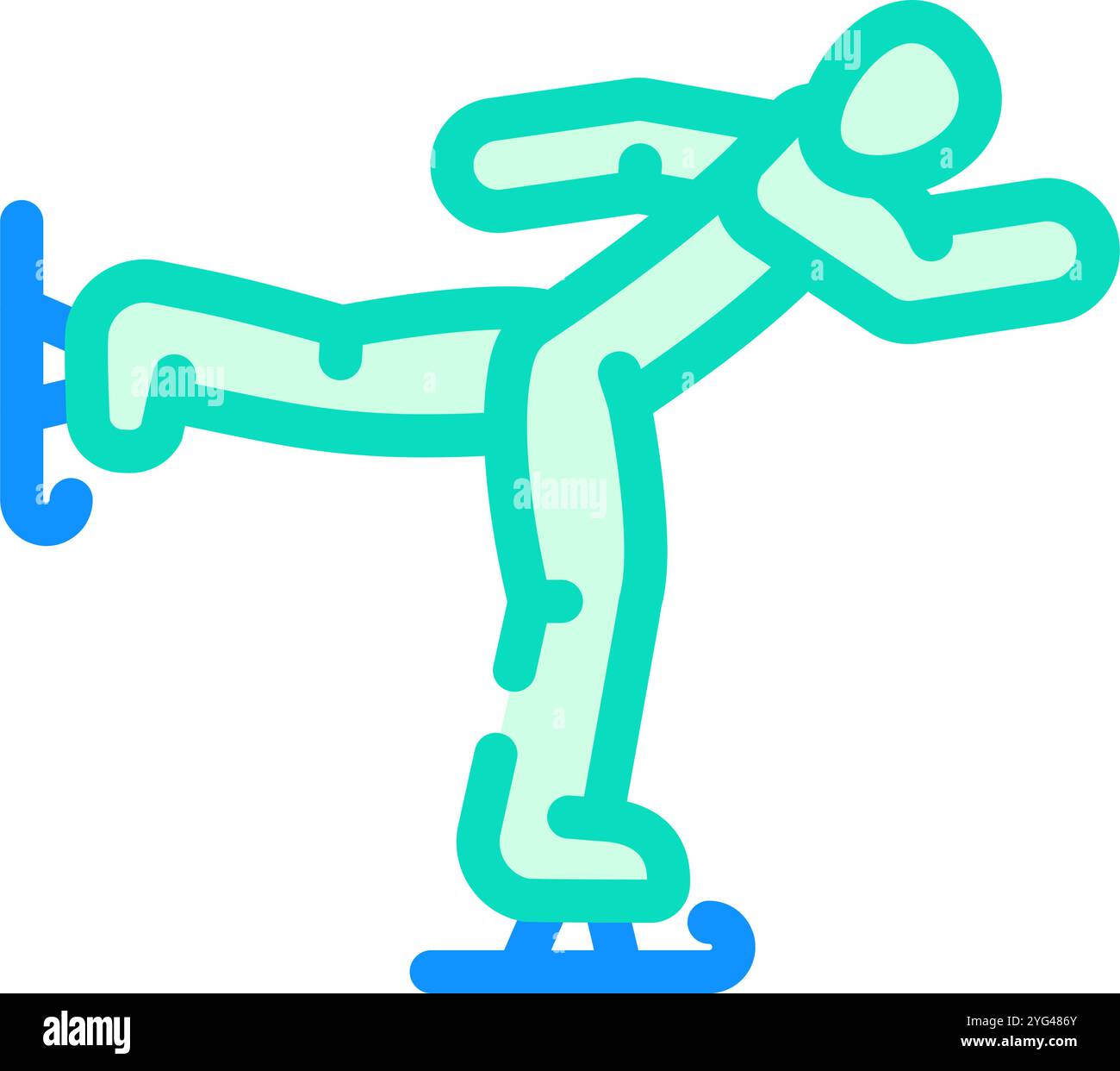 figure skating winter sport color icon vector illustration Stock Vector ...