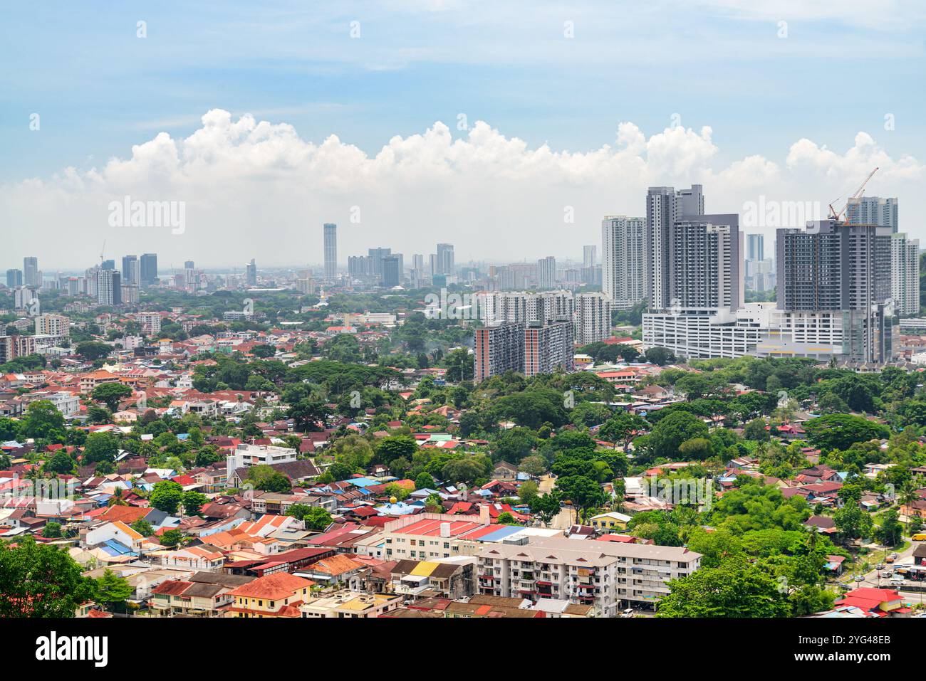 George Town skyline. Amazing view of Penang Island in Malaysia Stock ...