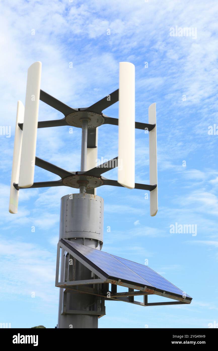 Wind-solar hybrid power generation Stock Photo - Alamy