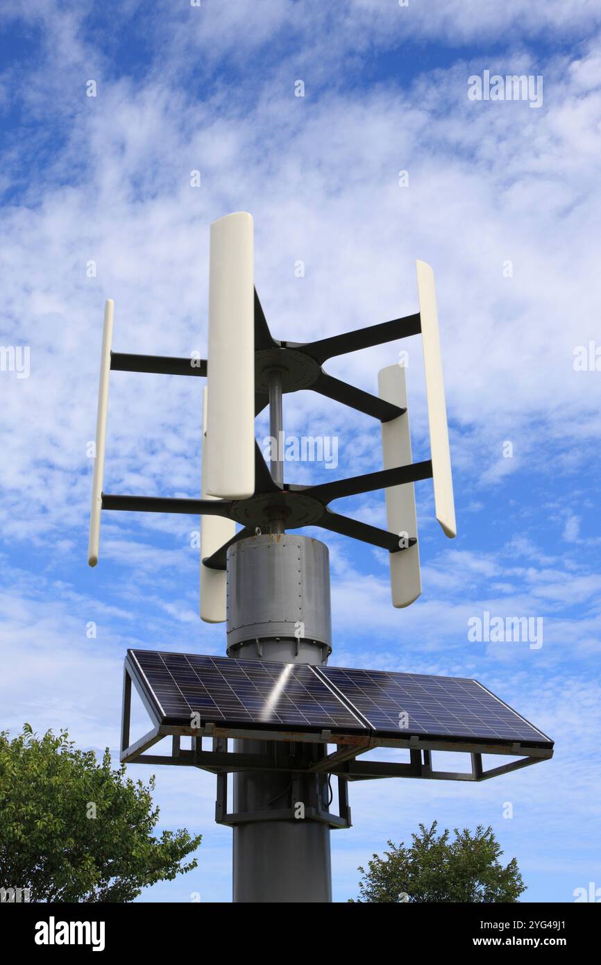Wind-solar hybrid power generation Stock Photo - Alamy