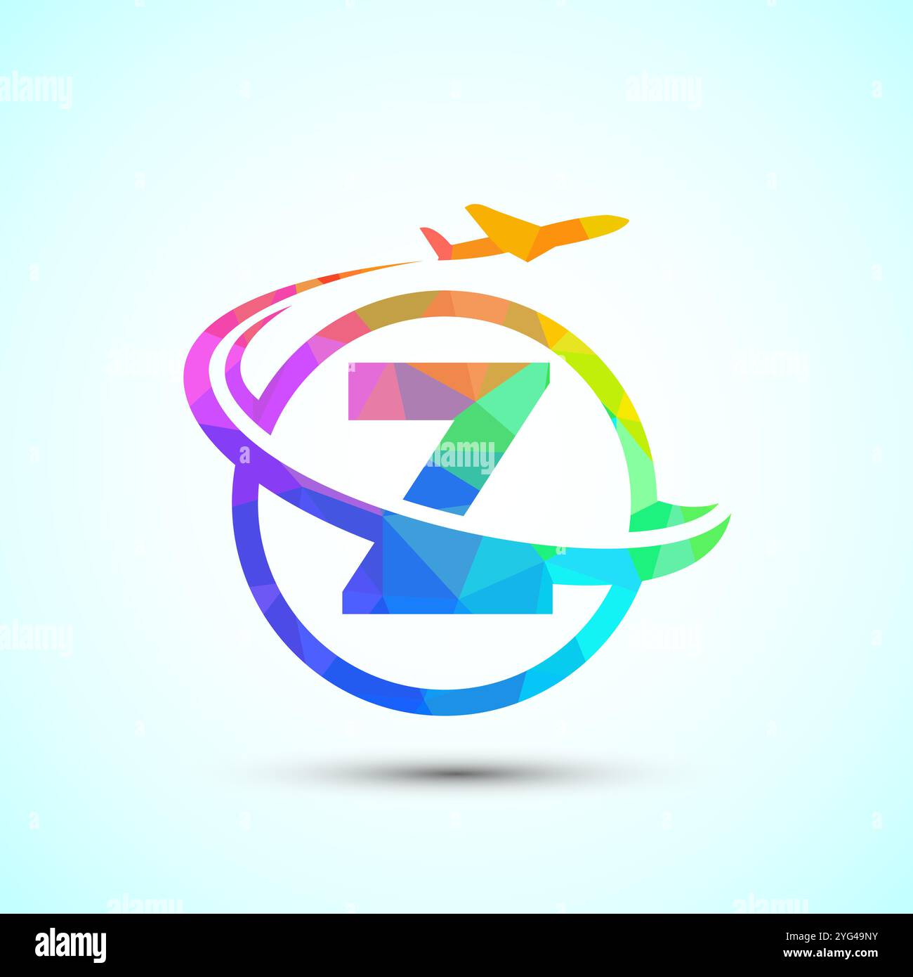 Initial alphabet with aero plane. Travel icons. Aviation logo sign ...