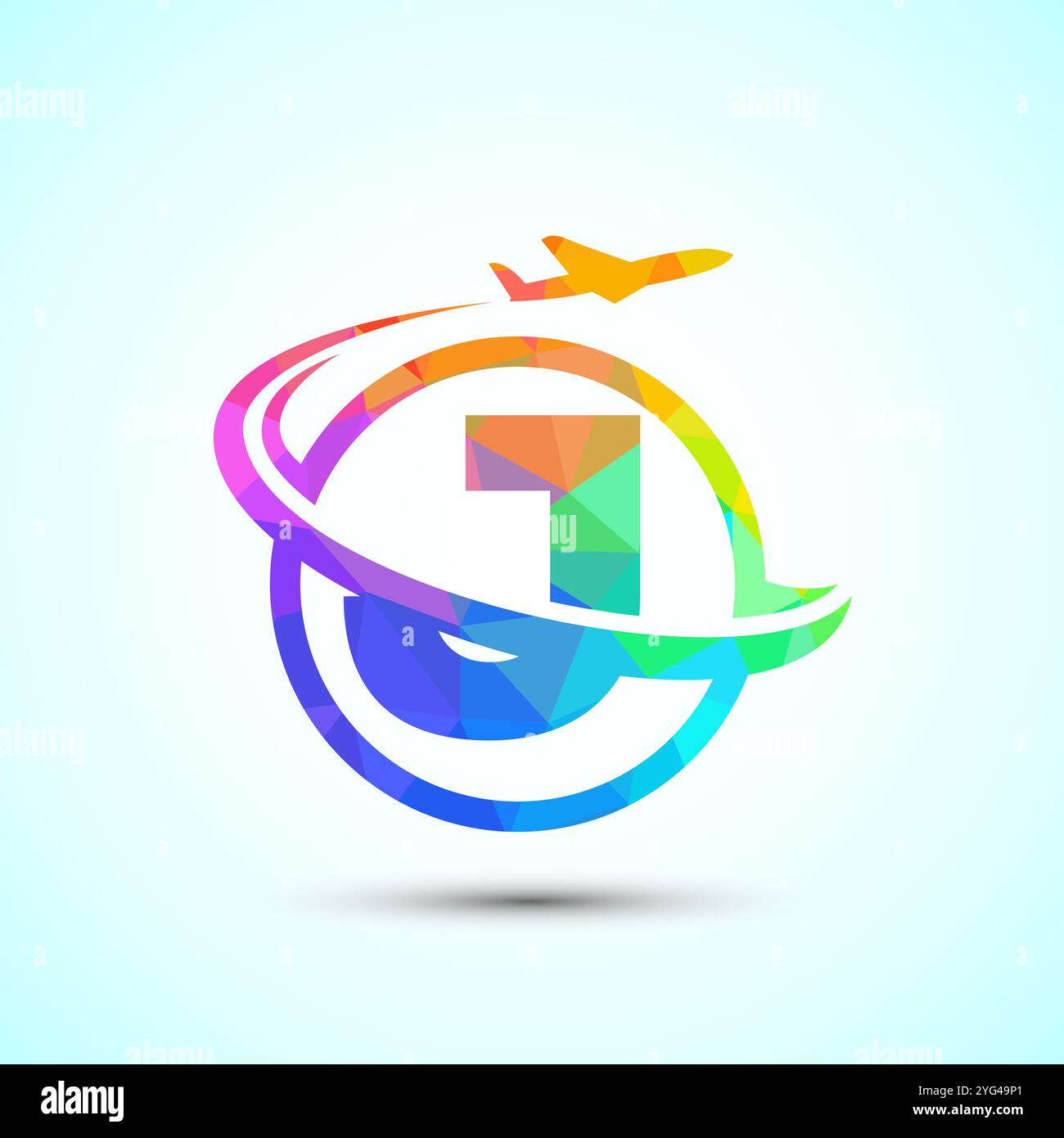 Initial alphabet with aero plane. Travel icons. Aviation logo sign ...