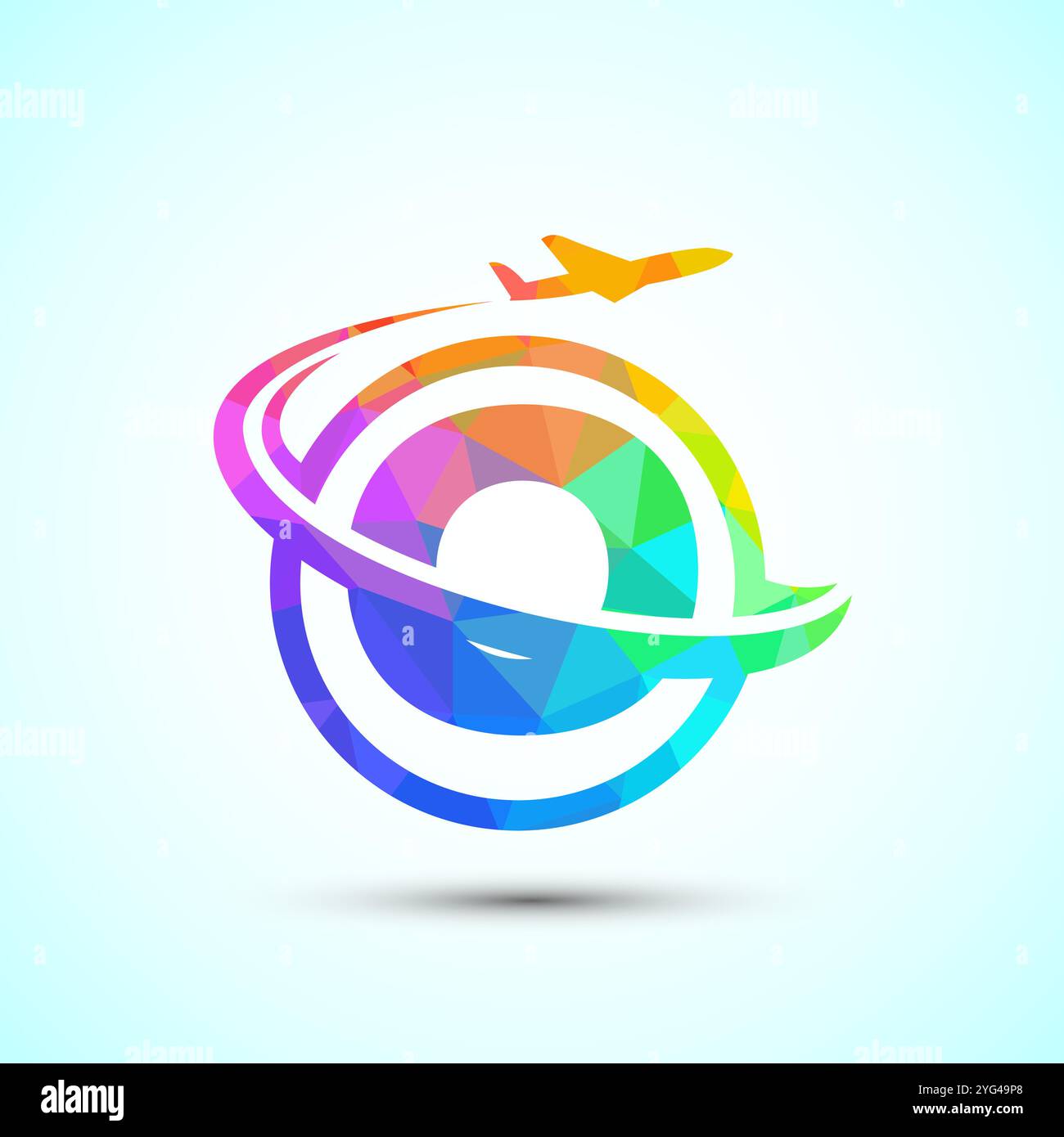 Initial alphabet with aero plane. Travel icons. Aviation logo sign ...