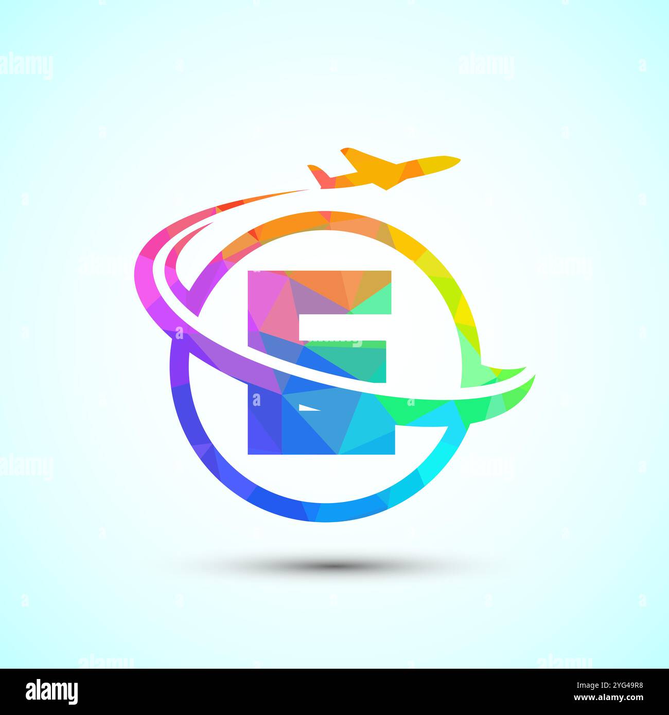 Initial alphabet with aero plane. Travel icons. Aviation logo sign ...