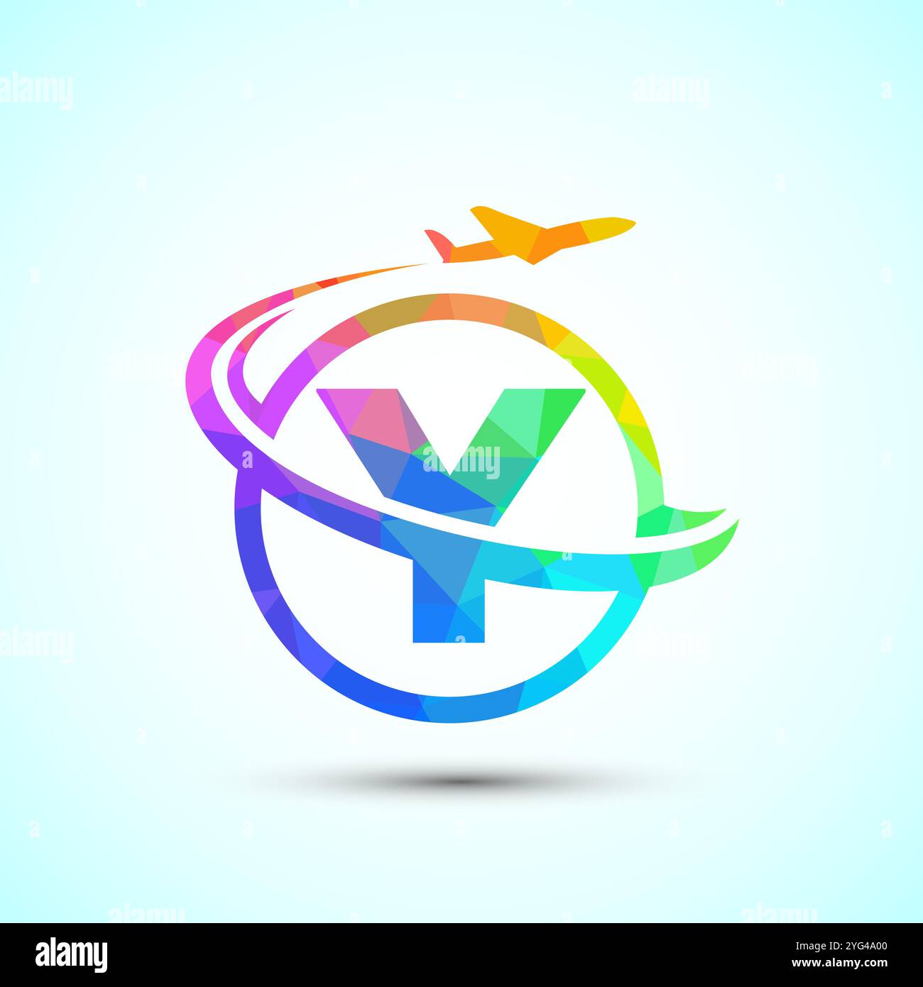 Initial alphabet with aero plane. Travel icons. Aviation logo sign ...