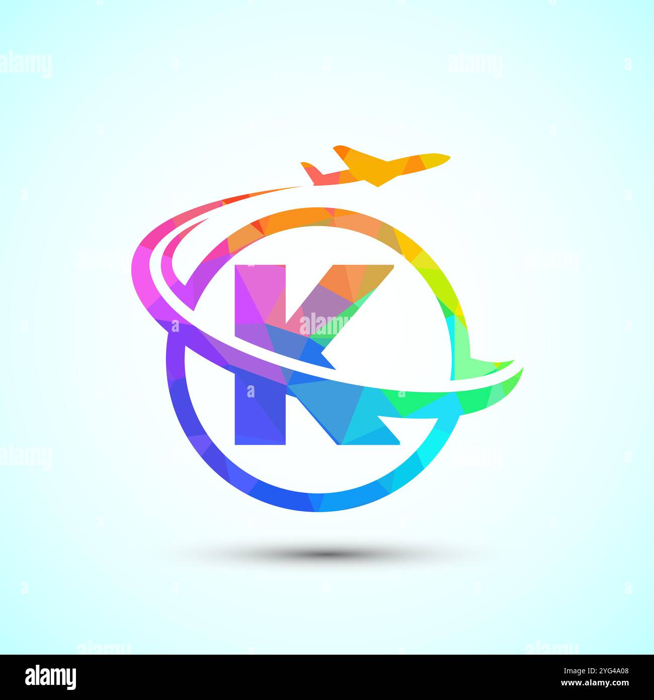 Initial alphabet with aero plane. Travel icons. Aviation logo sign ...