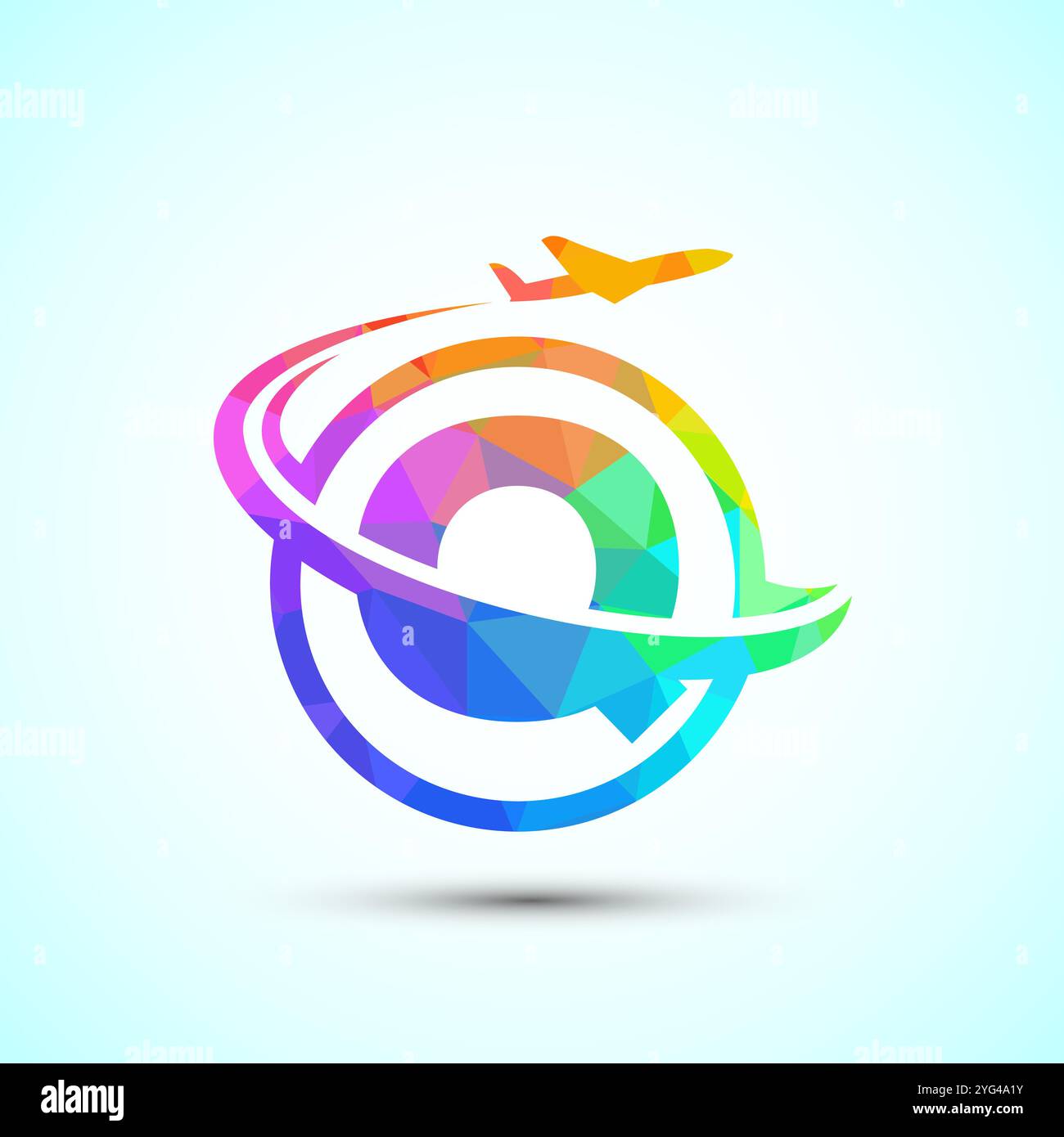 Initial alphabet with aero plane. Travel icons. Aviation logo sign ...