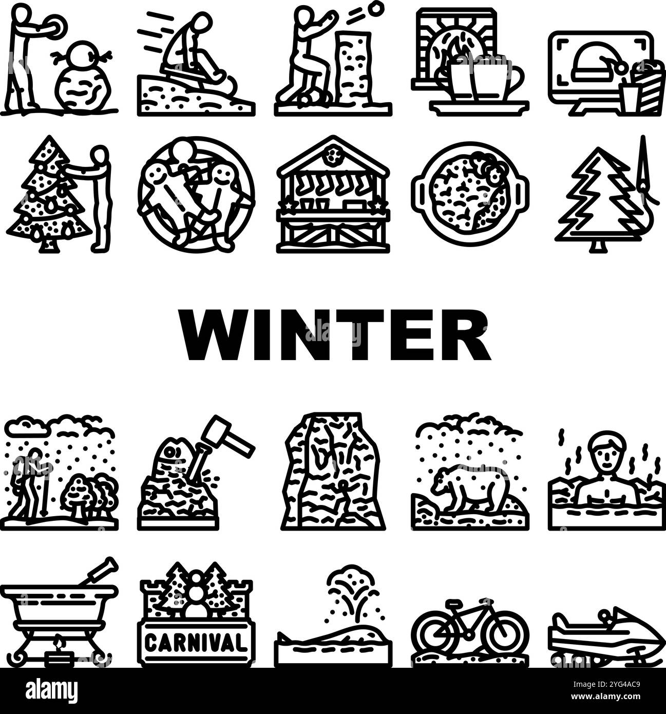 Cozy winter skiing Cut Out Stock Images & Pictures - Alamy